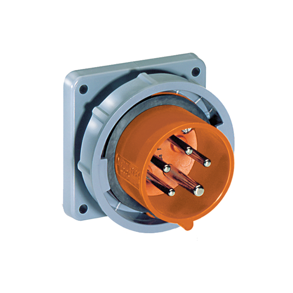 Mennekes ME4100B12W 100A, 125/250V, 3-Pole Pin and Sleeve IEC 60309 In ...